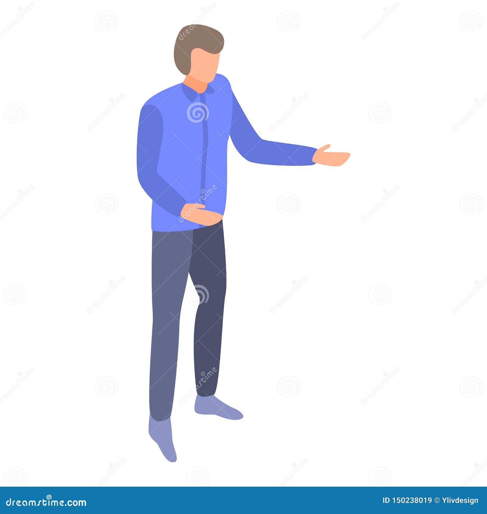 Man Explain Management Icon, Isometric Style Stock Vector ... Man Explain Management Icon, Isometric Style Stock Vector ...