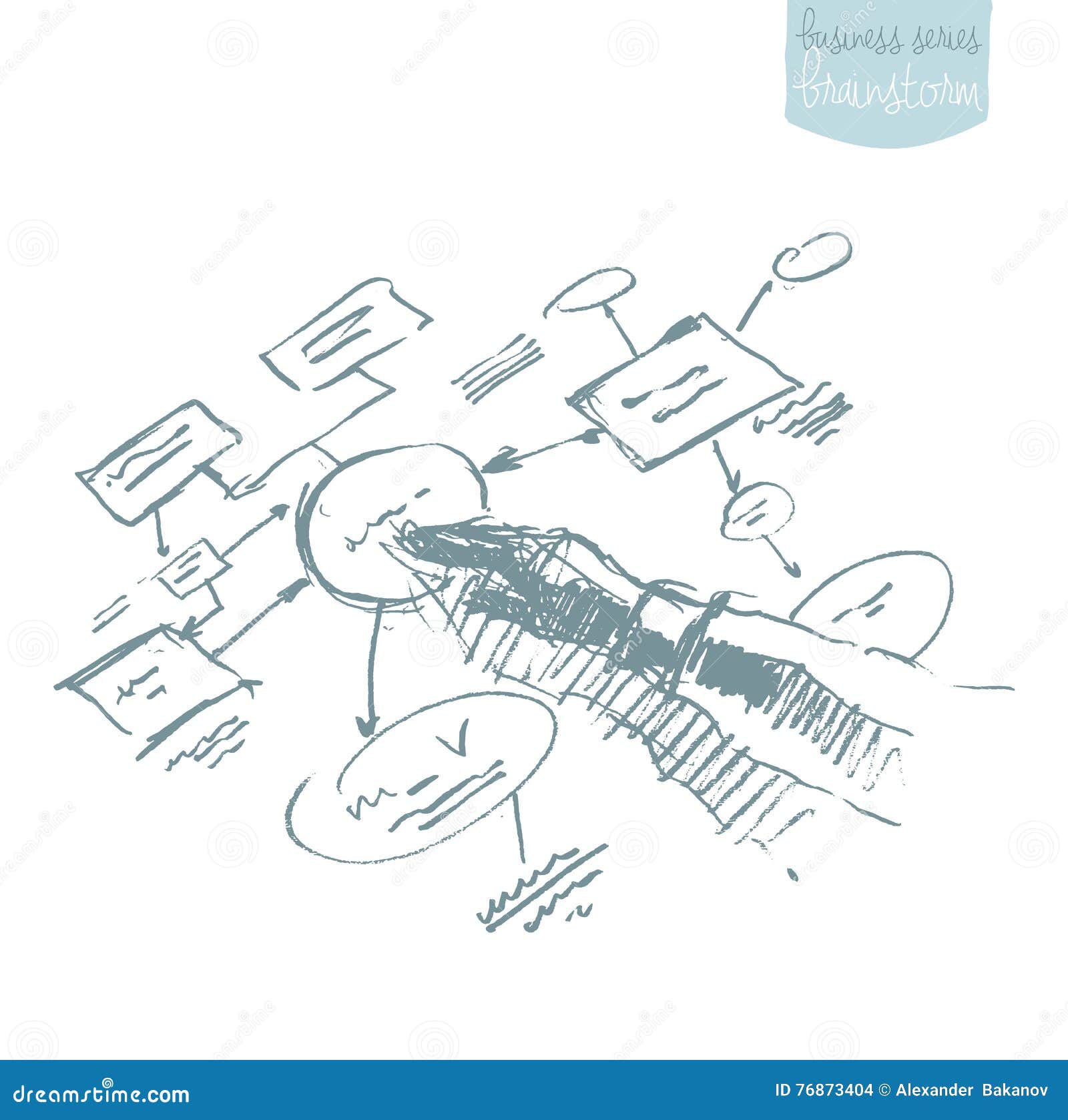 Man Explaining Plan Strategy Business Brainstorm. Stock Vector ...