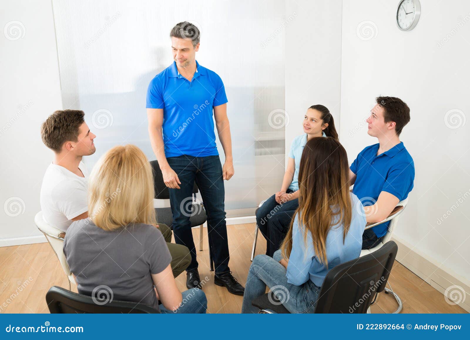 Man Explaining To His Friends Stock Photo - Image of asian, people ...