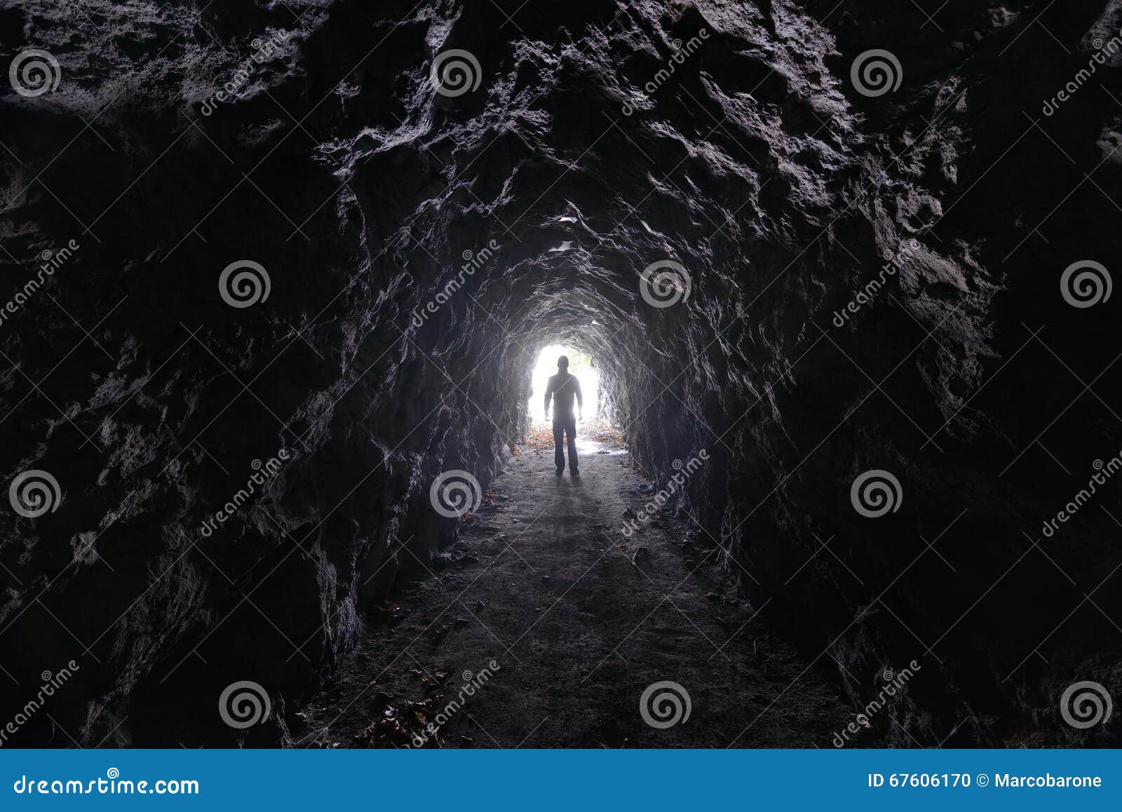 Man explores a cave stock photo. Image of human, geology - 67606170