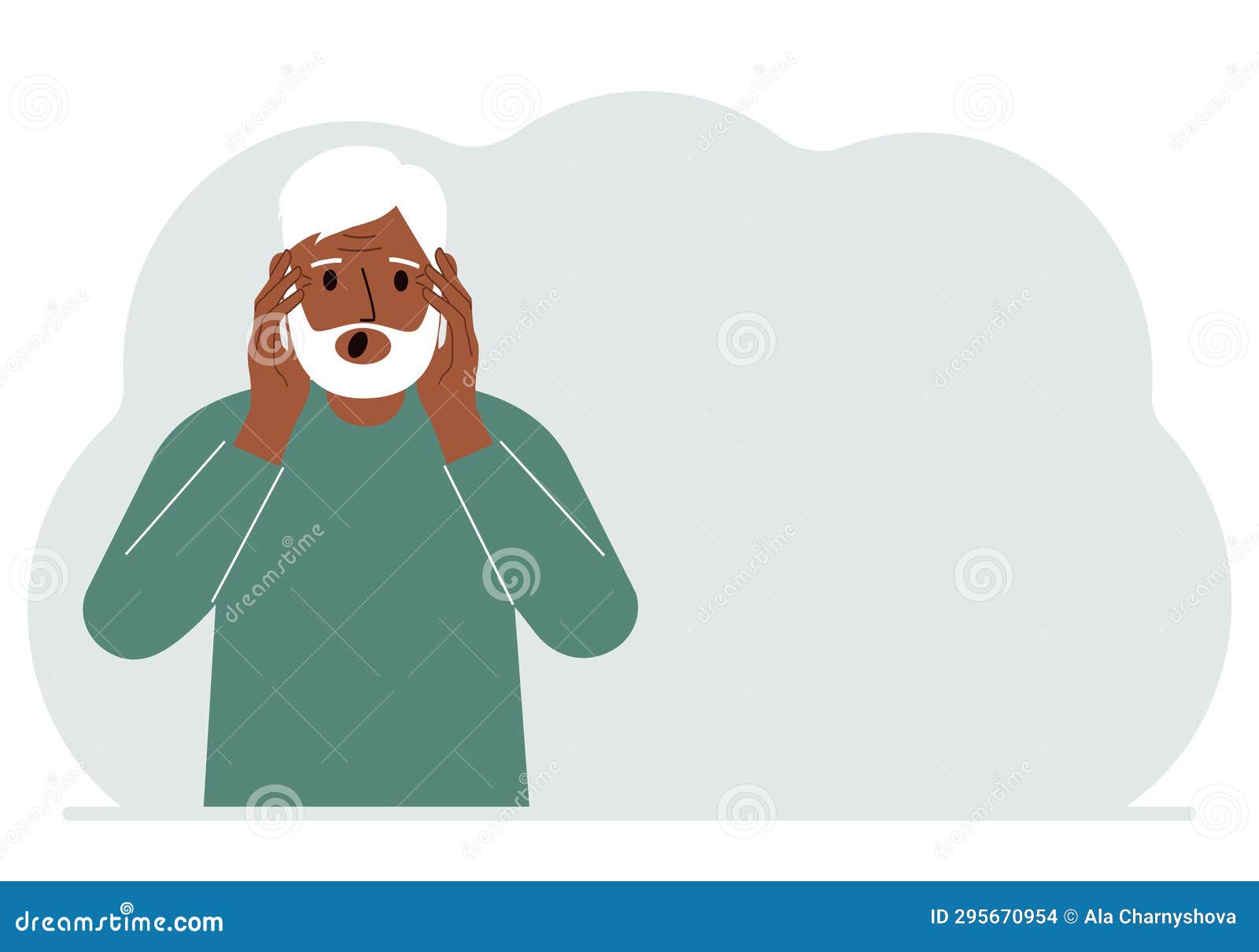 Panic. A Man Expresses Emotions Of Anxiety And Shock. Stress And ...