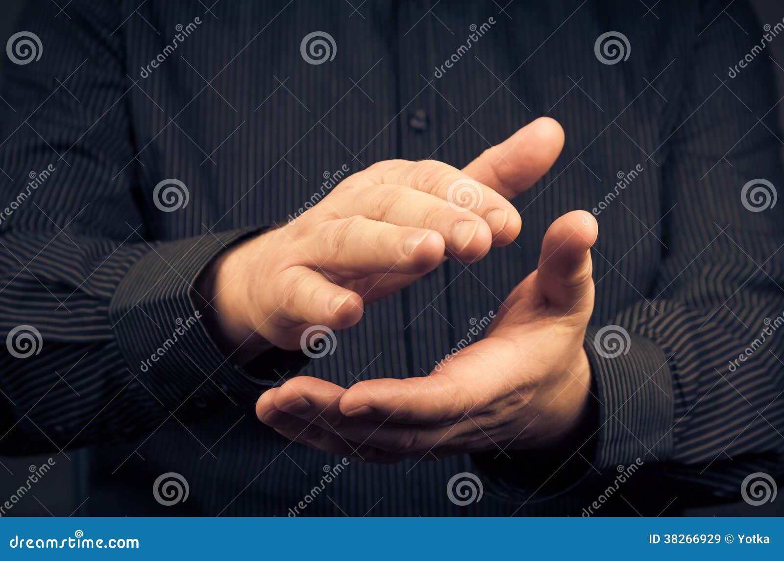 Man Expressing Their Appreciation Clapping Hands Stock Image - Image of ...
