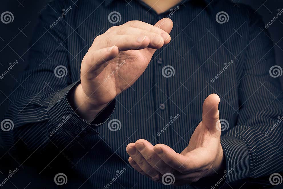 Man Expressing Their Appreciation Clapping Hands Stock Photo - Image of ...