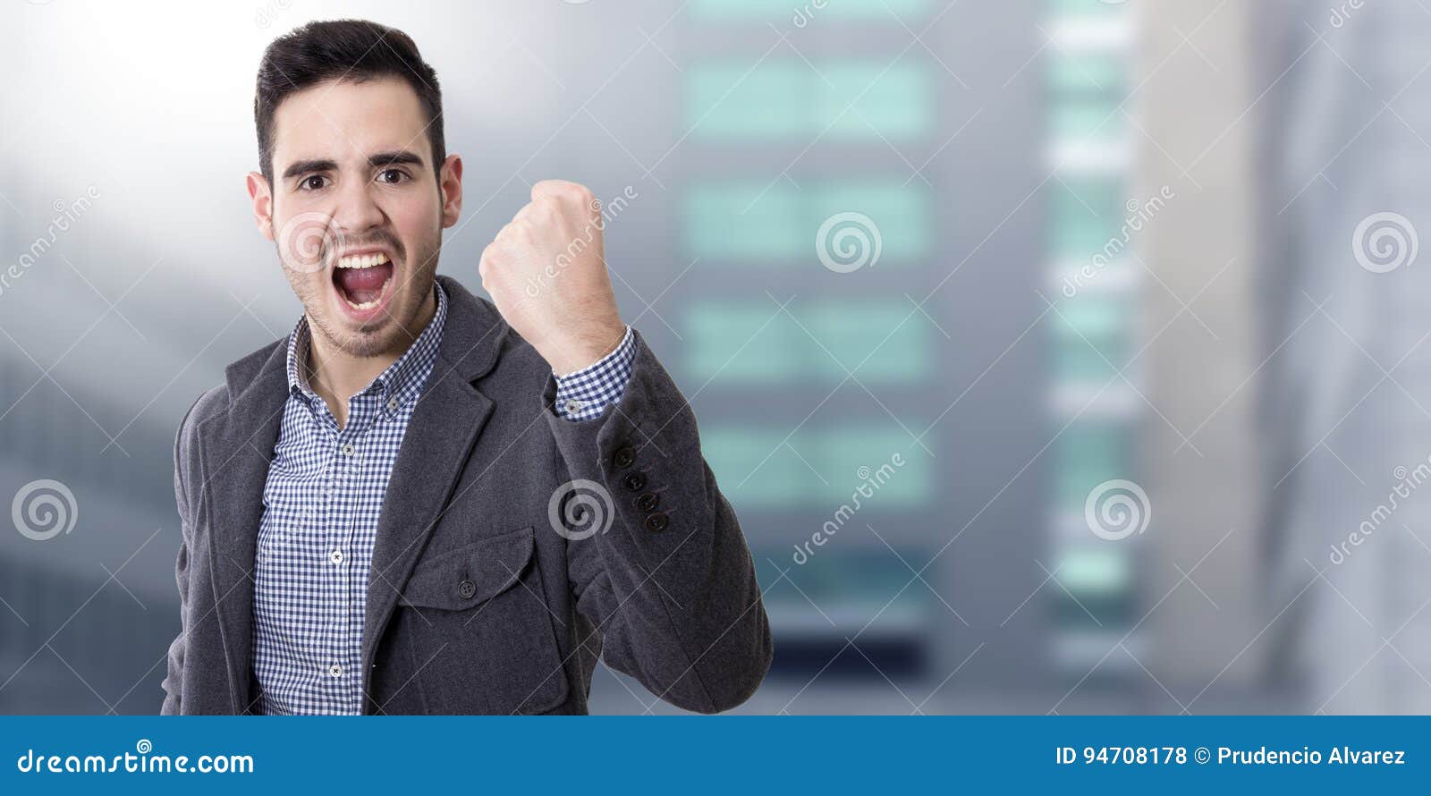 Man with Expression of Success Stock Photo - Image of happiness ...