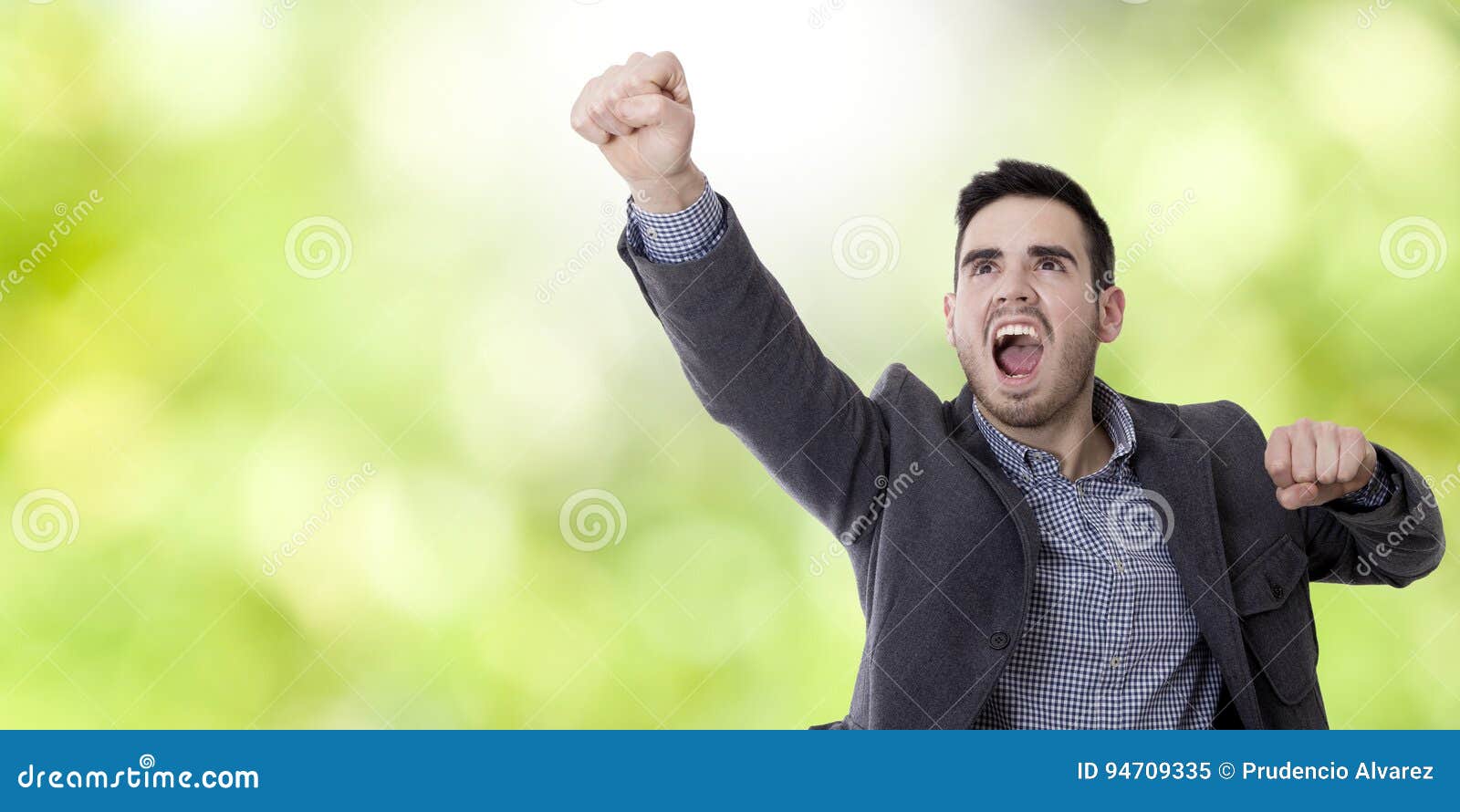 Man with Expression of Success Stock Image - Image of portrait ...