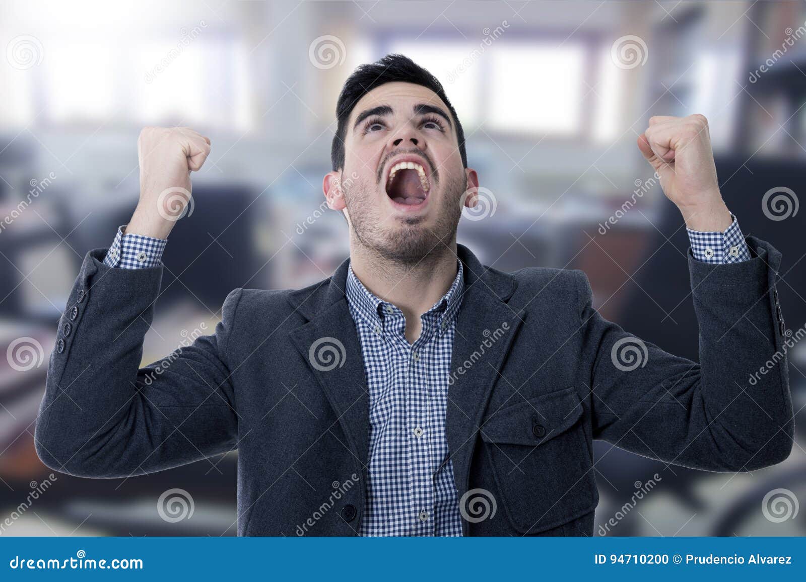 Man with Expression of Success Stock Photo - Image of person ...