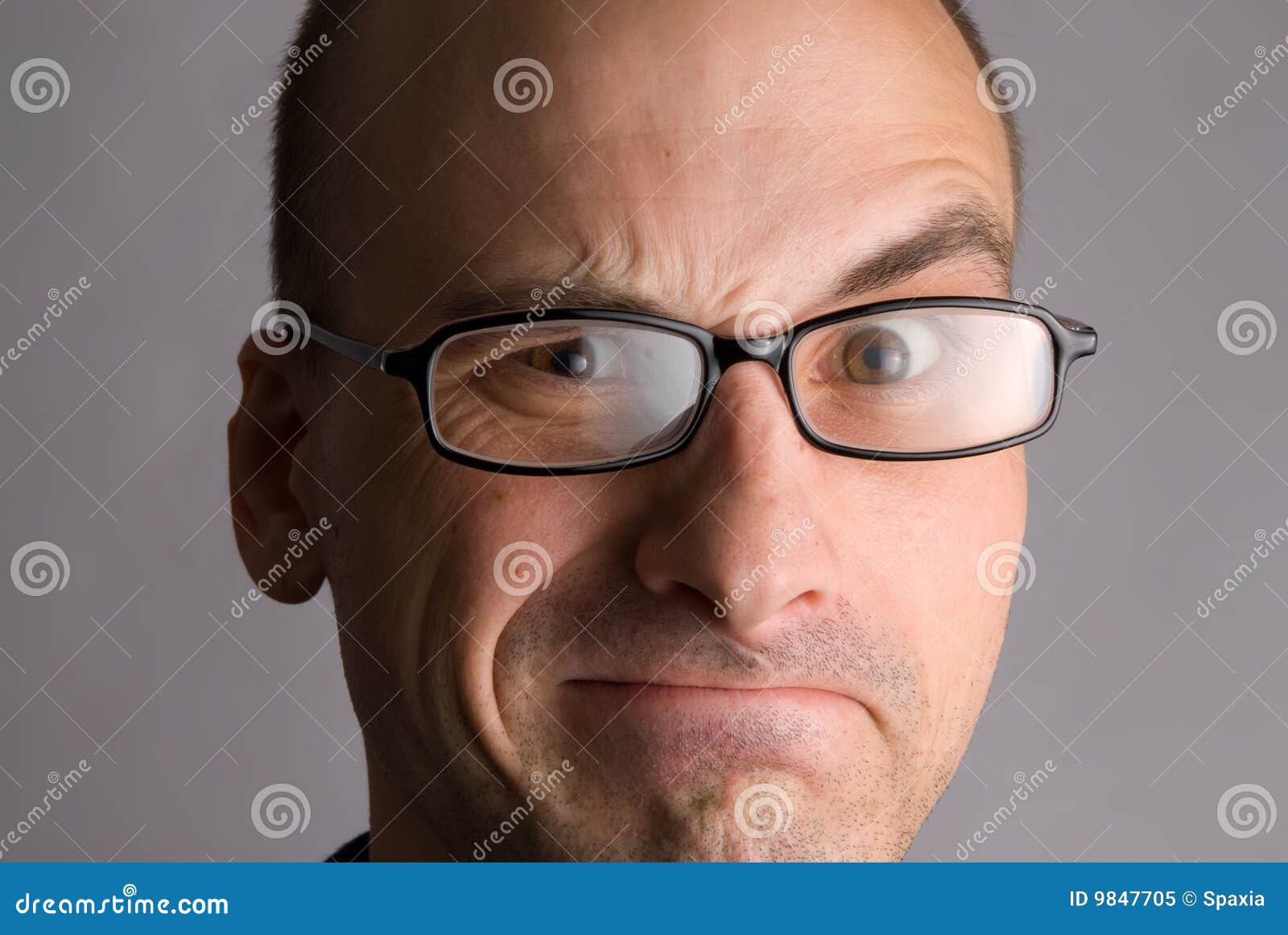 Man expressive portrait stock image. Image of hate, glasses - 9847705