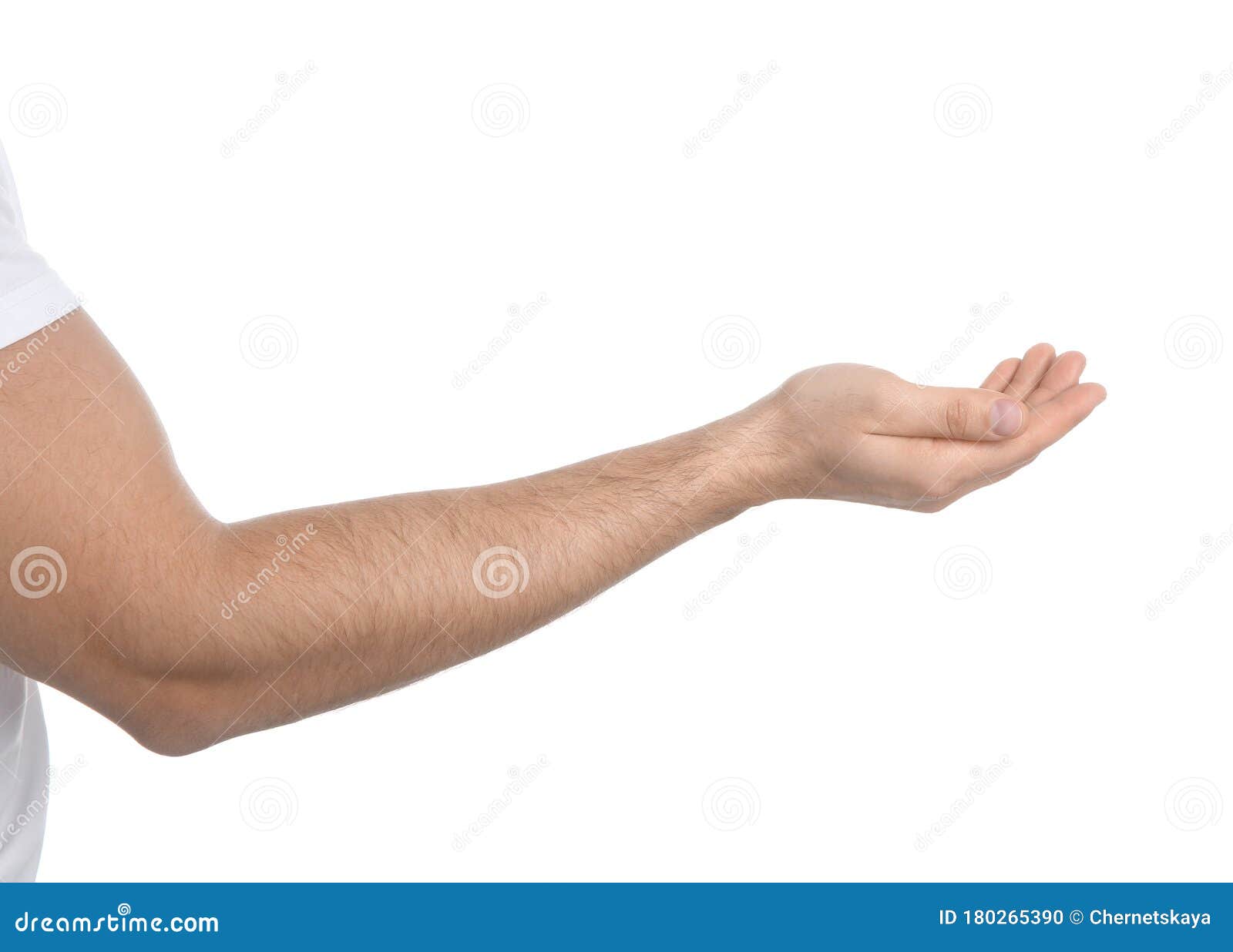 Man Extending Hand on Background, Closeup Stock Photo - Image of giving ...