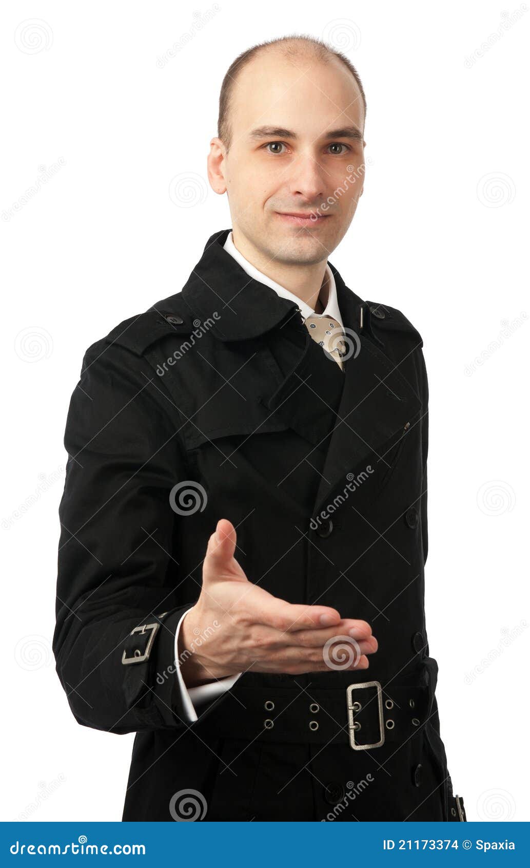Man Extending Hand To Shake Stock Photo - Image of achievemant, coat ...