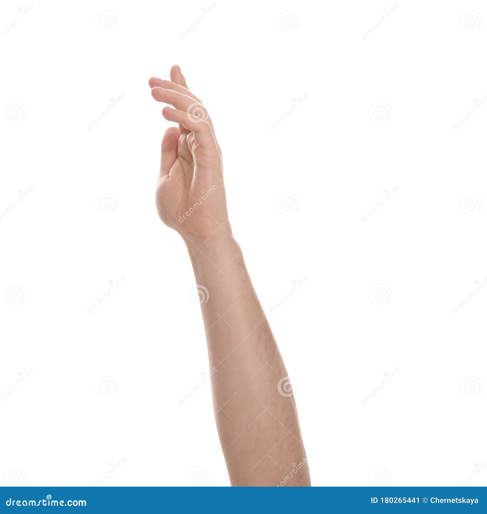 Man Extending Hand on White Background Stock Image - Image of body ...