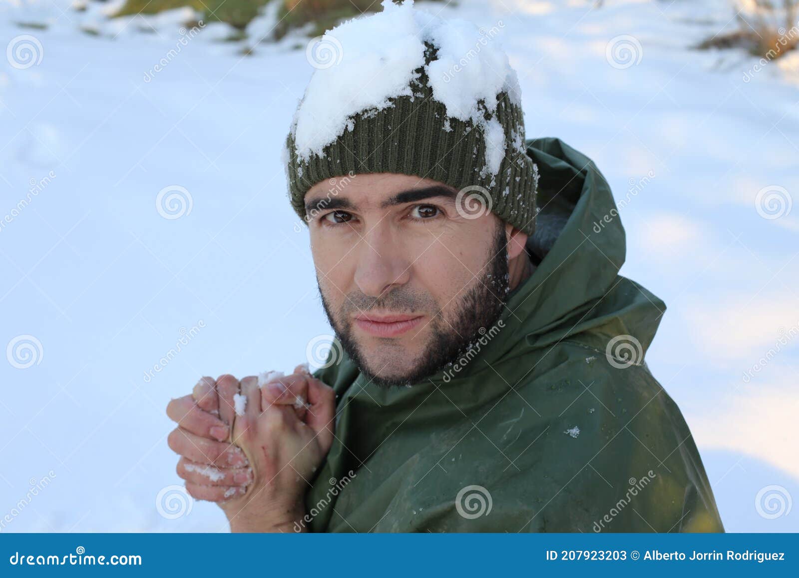 Man in Extremely Cold Weather Stock Image - Image of mountains, freeze ...