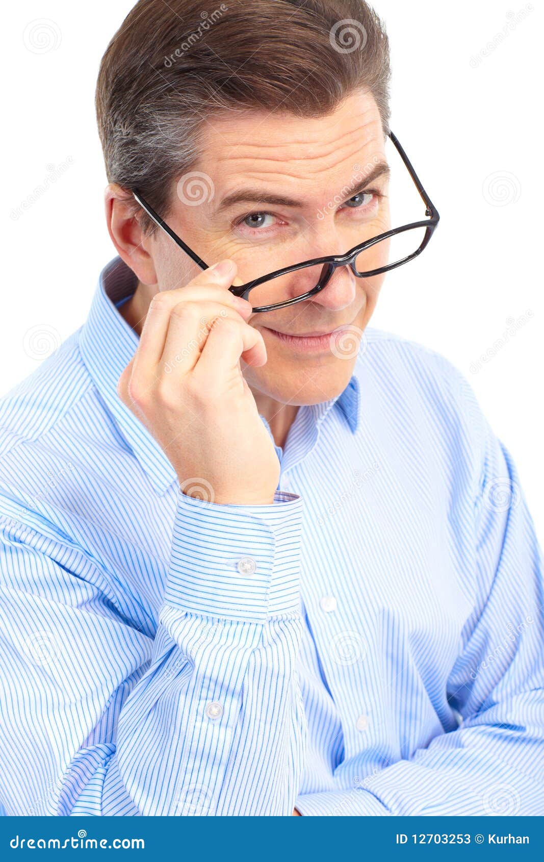 Man with eyeglasses stock image. Image of businessman - 12703253