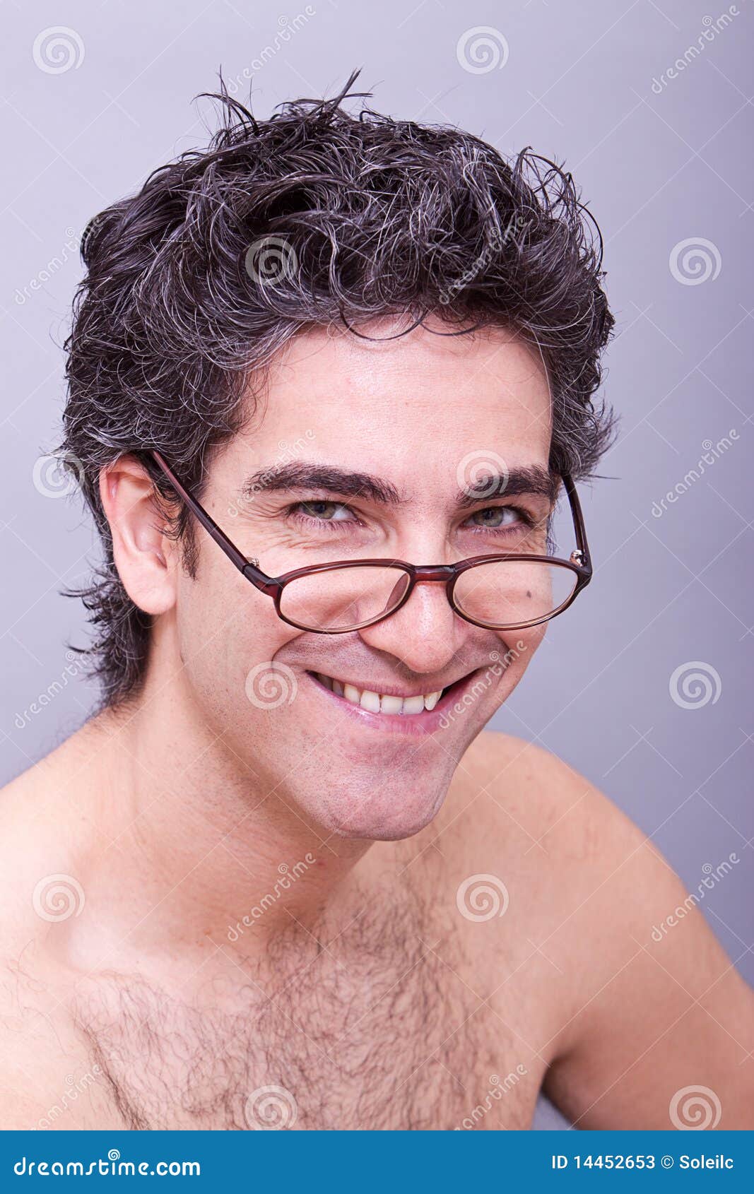 Man in eyeglasses smiling stock image. Image of facial - 14452653