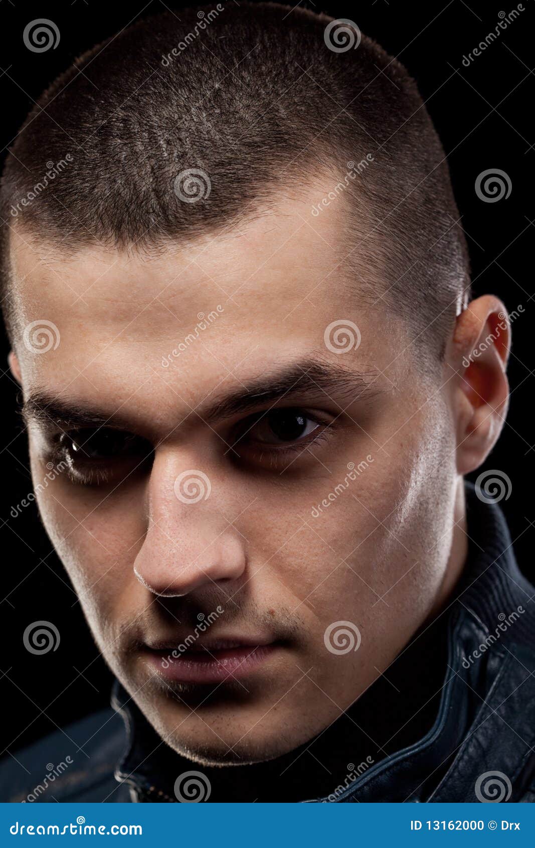 Man face stock photo. Image of leather, portrait, young - 13162000