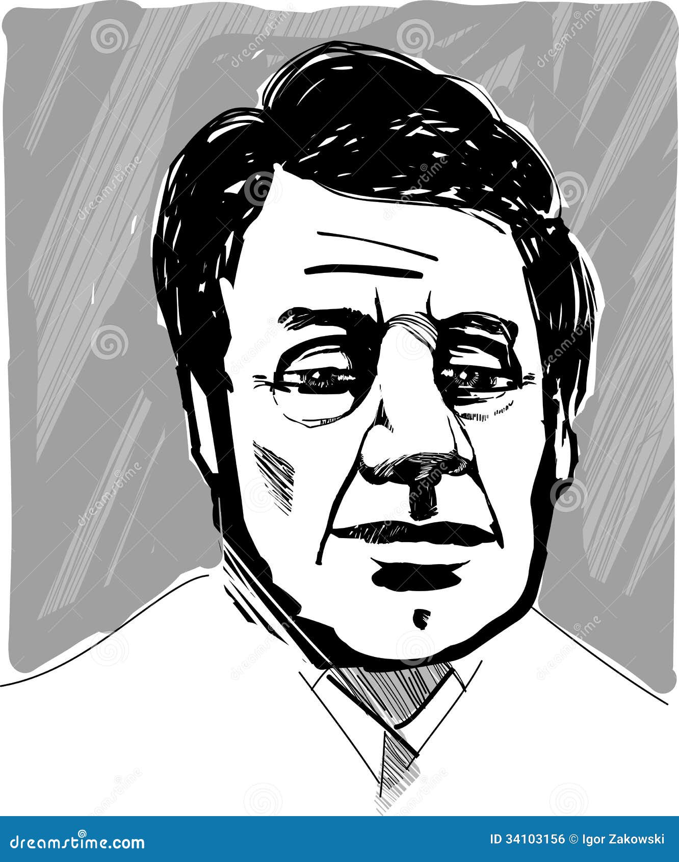 Man Face Artistic Drawing Illustration Stock Vector - Illustration of ...