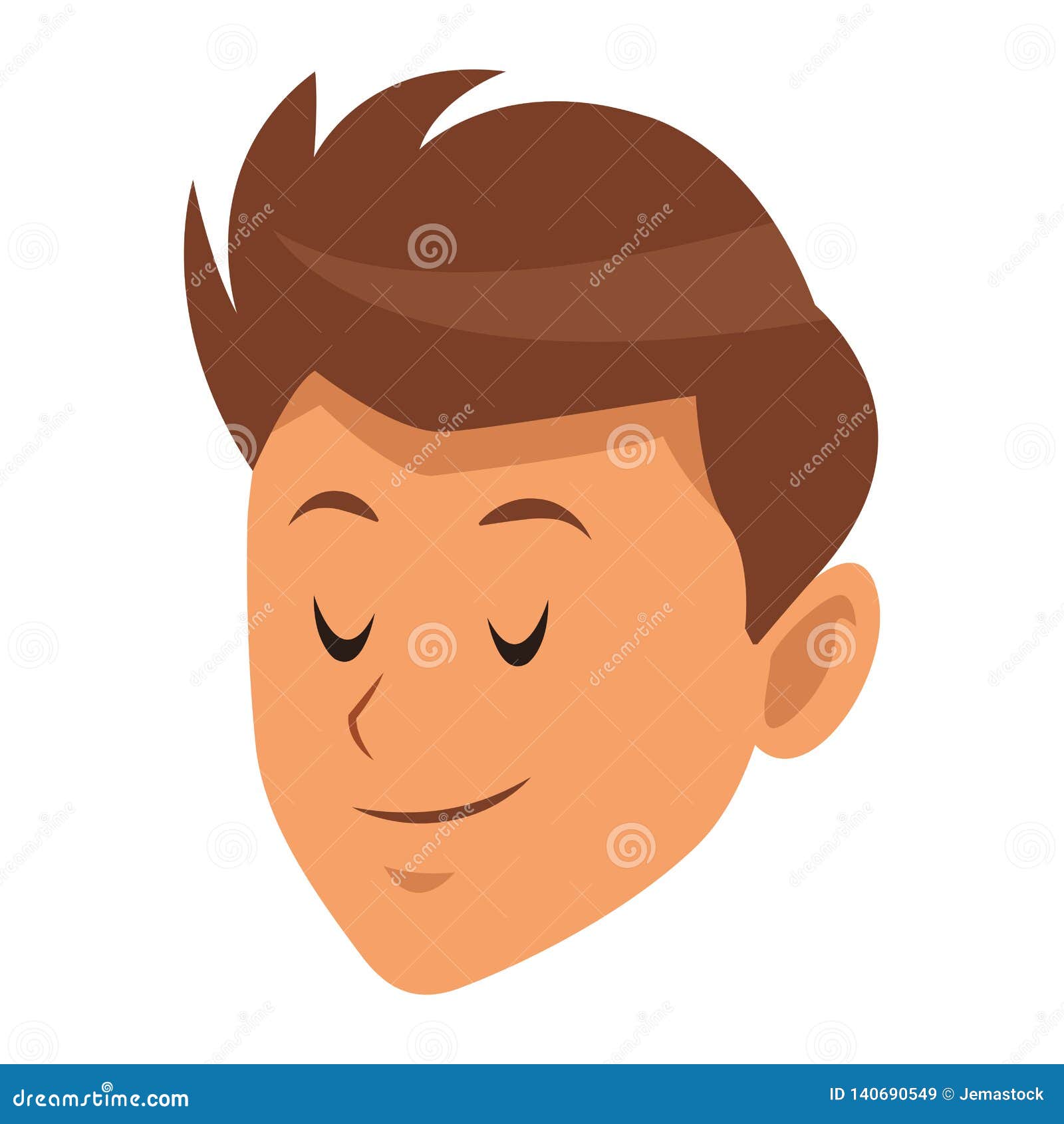 Man only face stock vector. Illustration of people, hair - 140690549