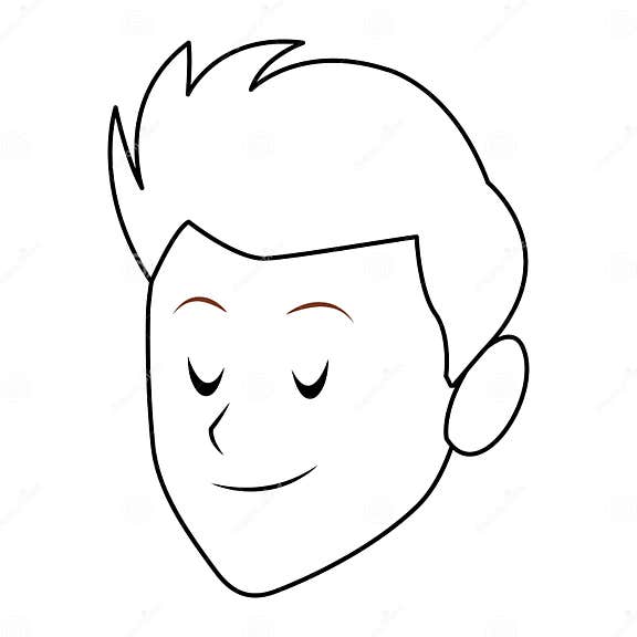 Man only face stock vector. Illustration of graphic - 140692802