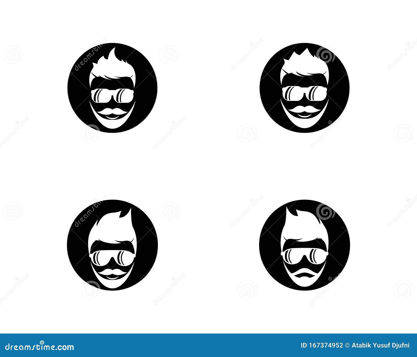 Man Face Character Symbol Illustration Stock Vector - Illustration of ...