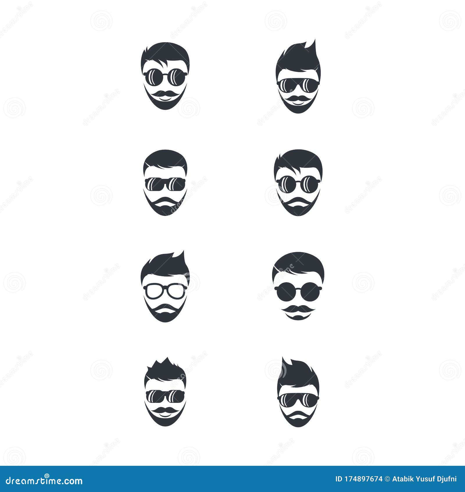 Man Face Character Symbol Illustration Stock Vector - Illustration of ...