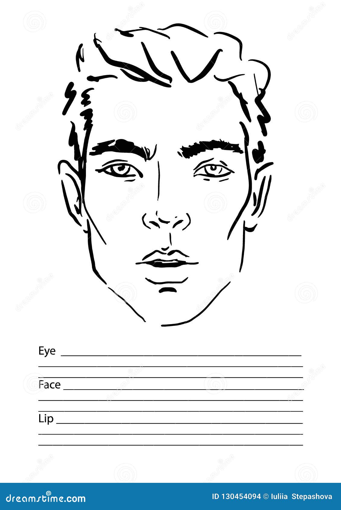 Blank Male Face Template
