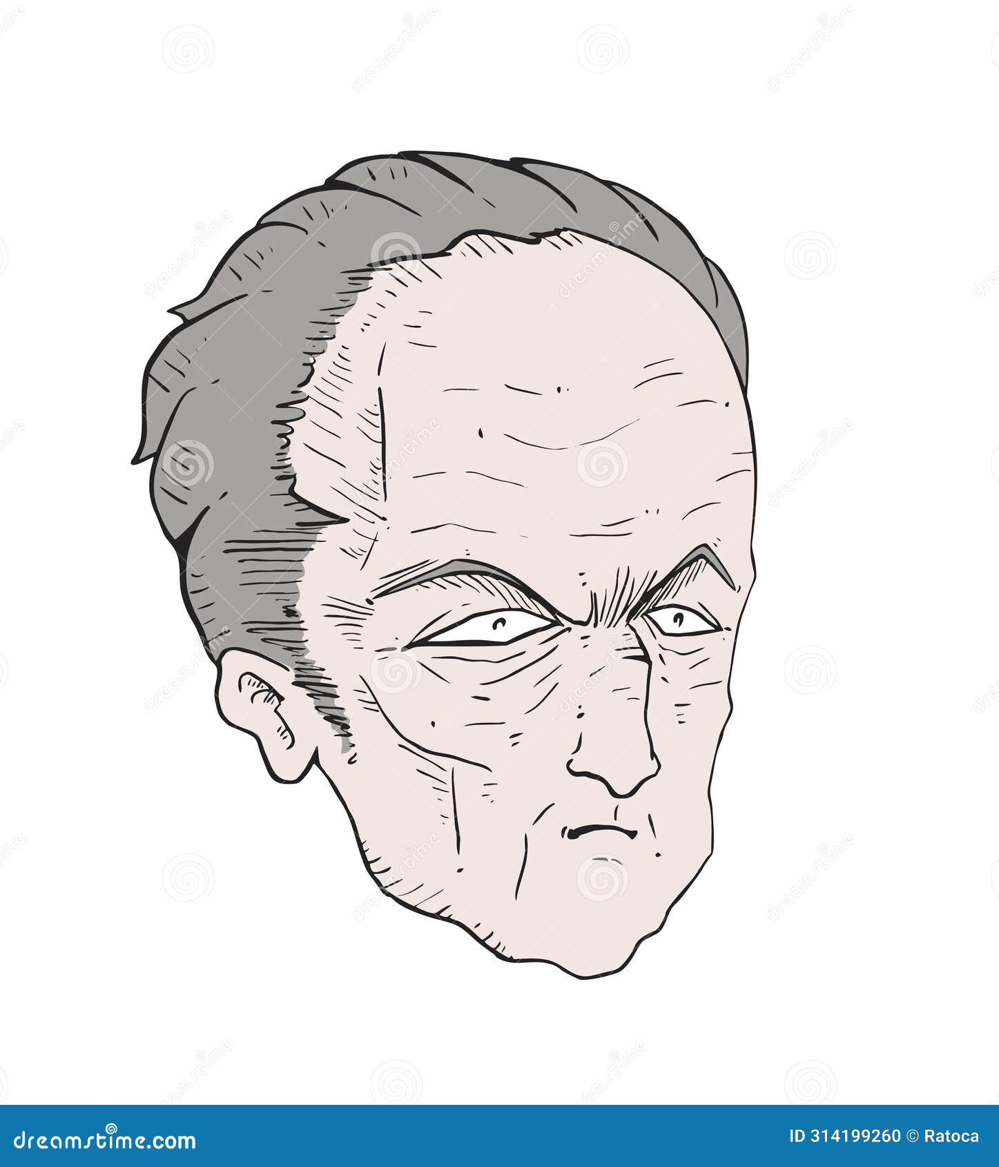 Man face draw stock vector. Illustration of boss, head - 314199260