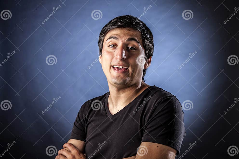 Man face expressions stock photo. Image of nose, hair - 86996520