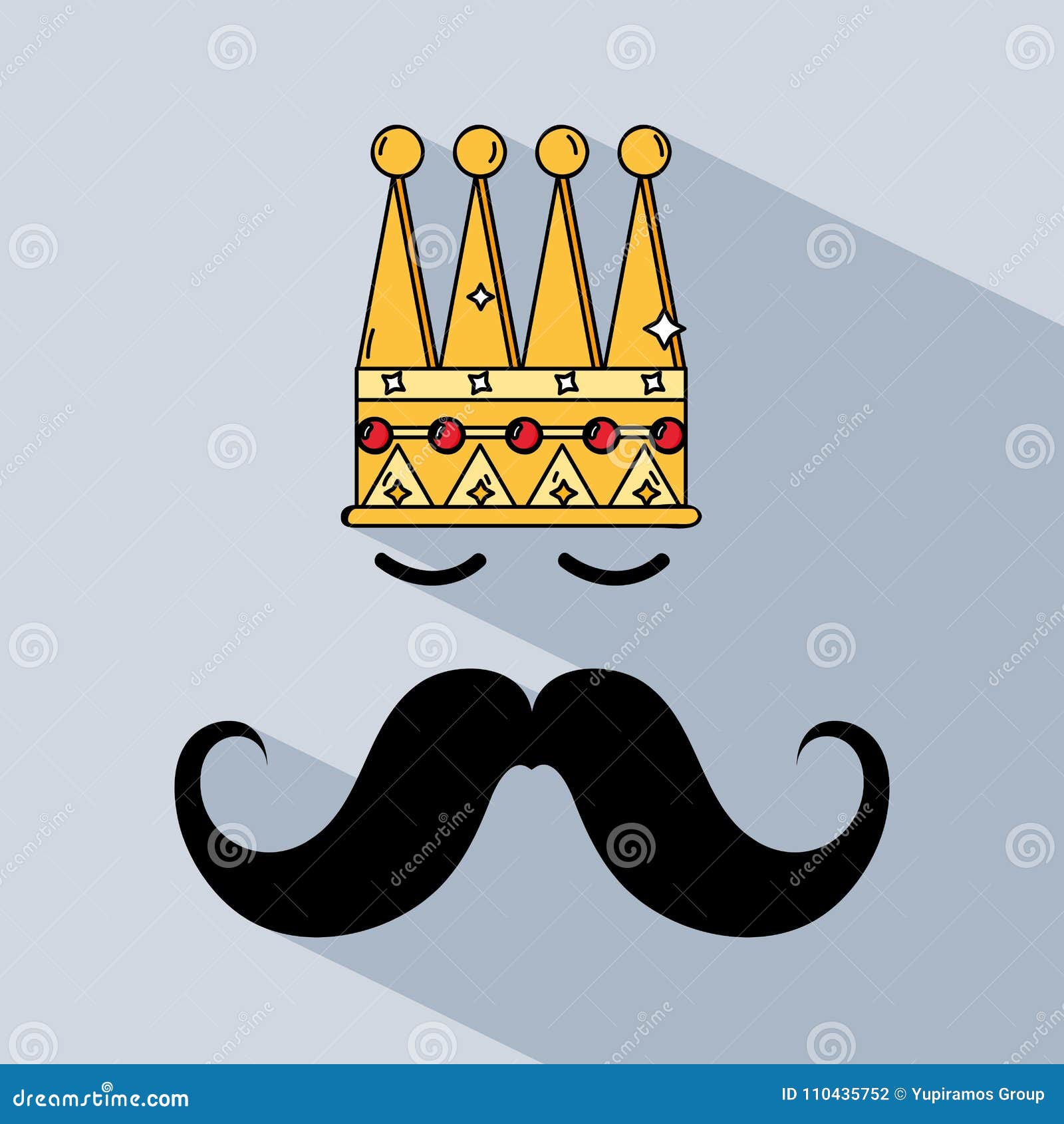 Man Face with Eyes and Mustache Expression Stock Vector - Illustration ...