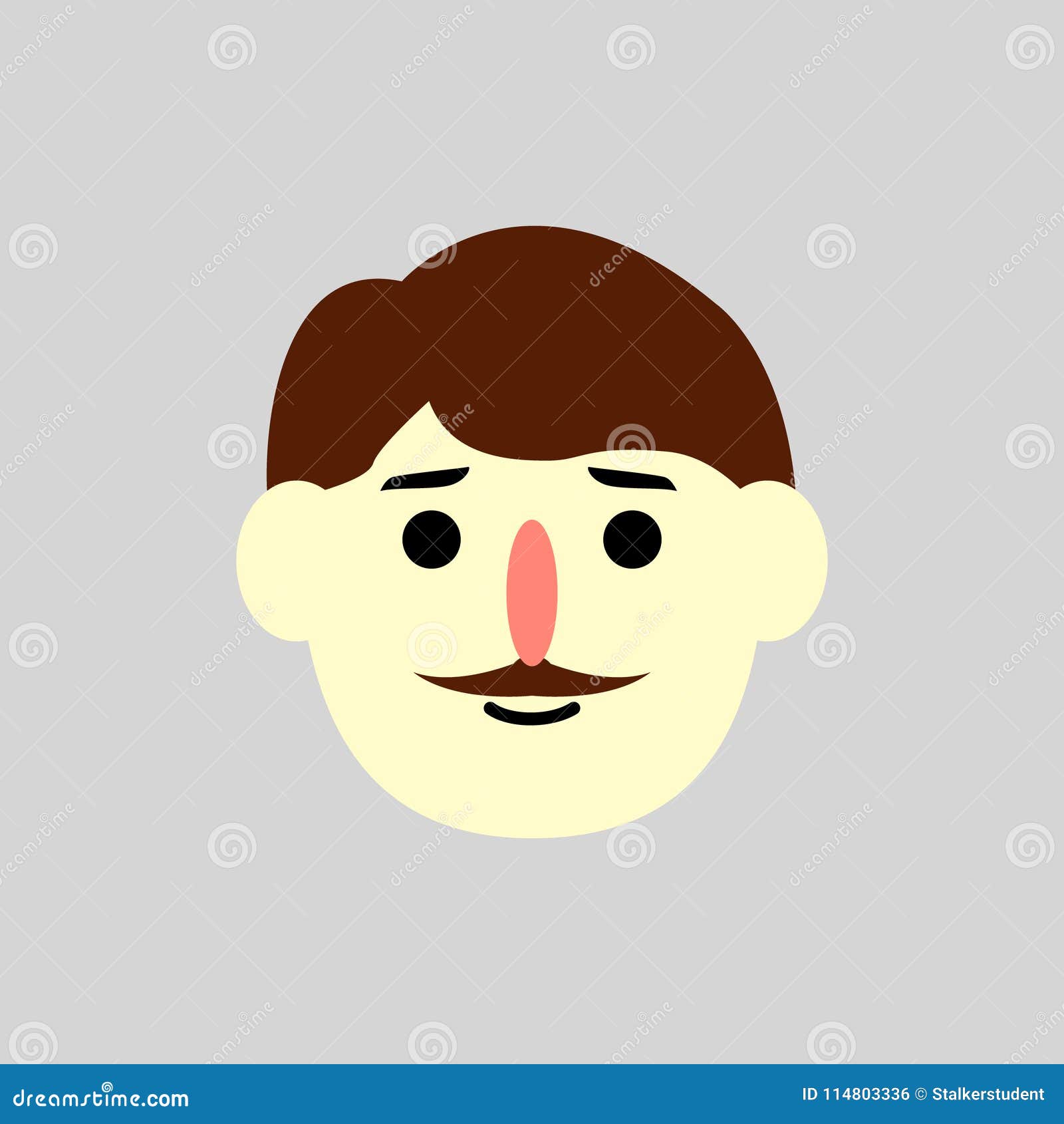 Man Face - Flat Design - Vector Illustration Stock Vector ...