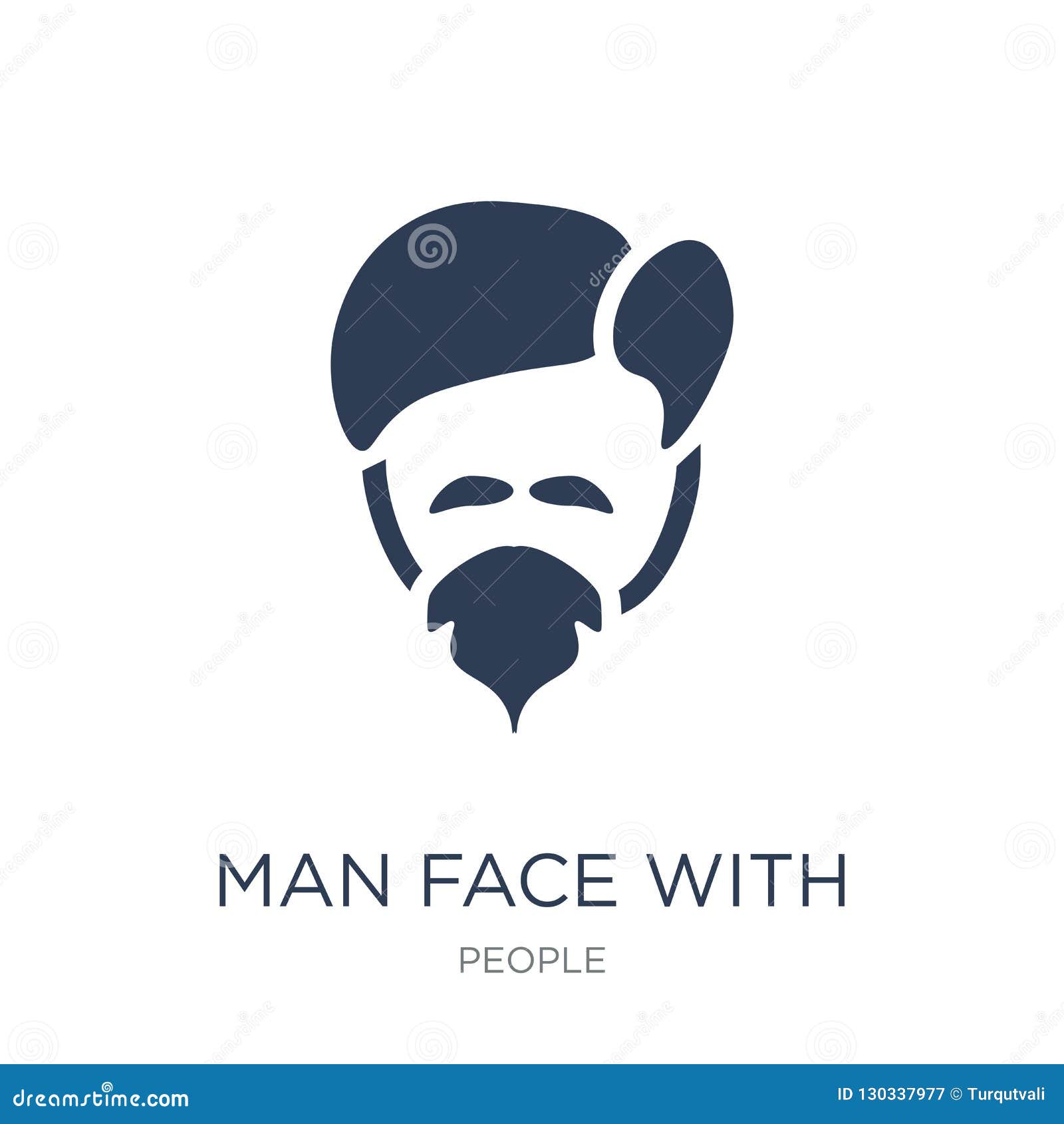 Man Face With Goatee Icon. Trendy Man Face With Goatee Logo Concept On ...