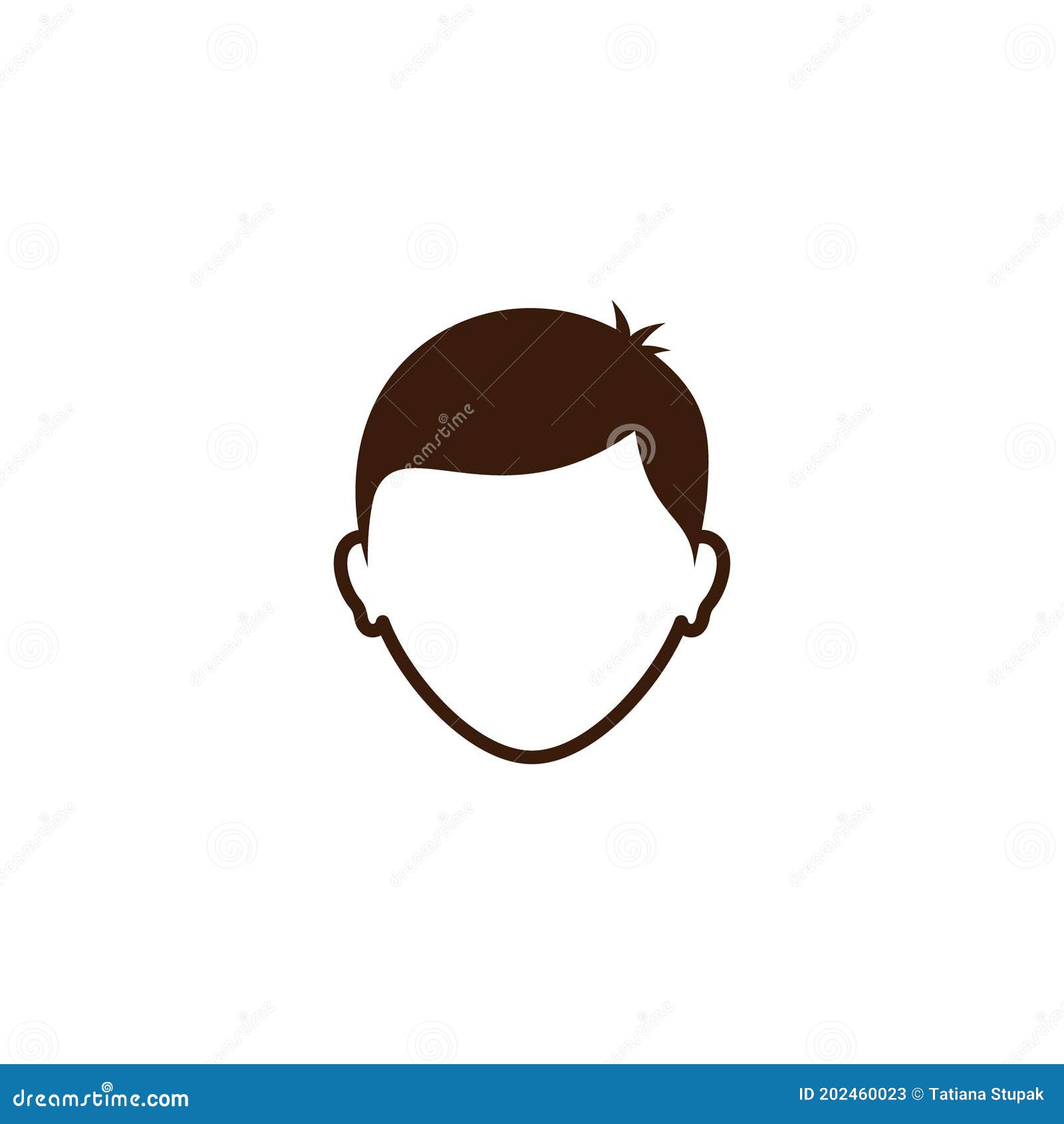 Man Face Head Icon. Male Sign Stock Vector - Illustration of ...