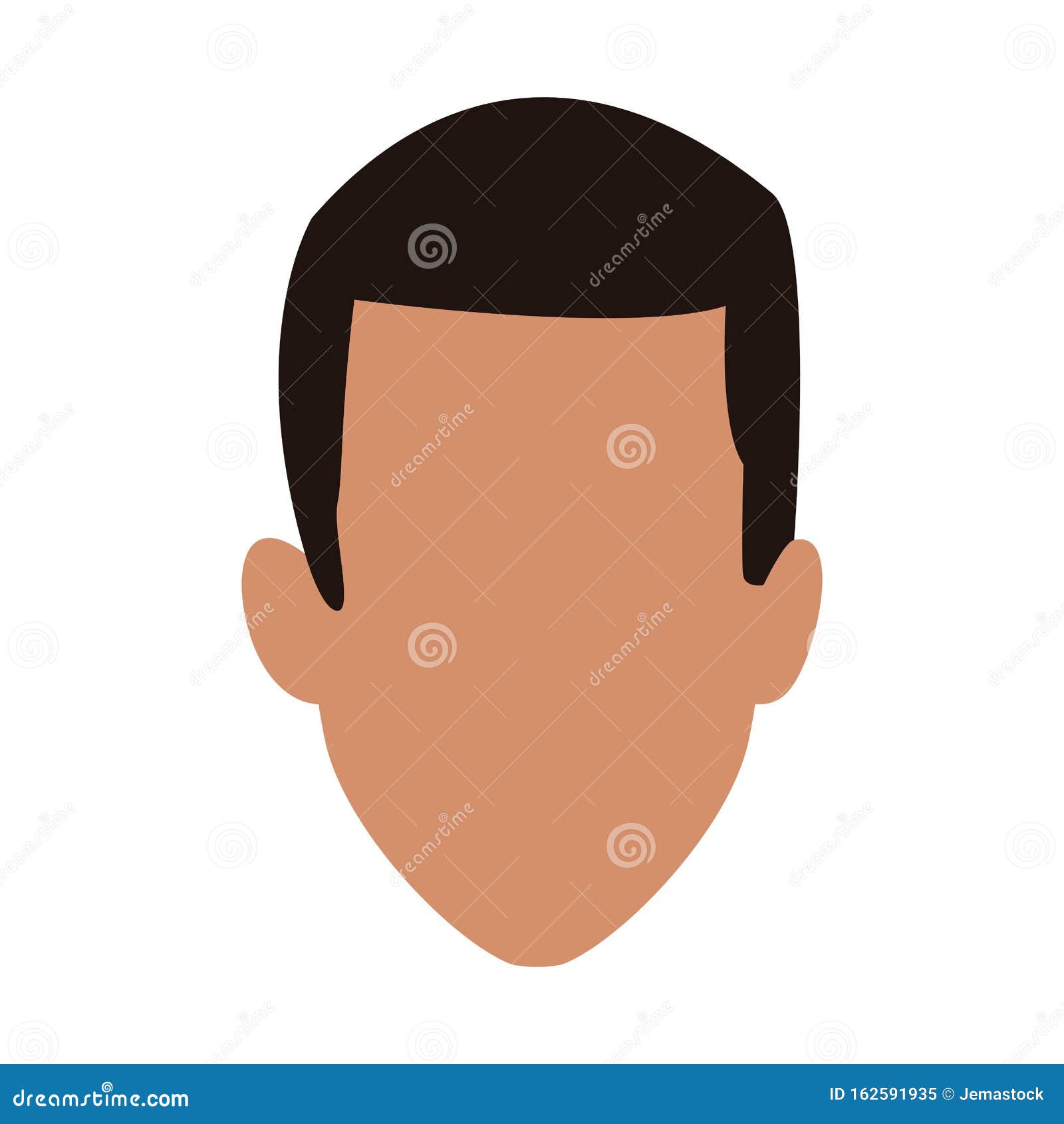 Man face icon, flat design stock vector. Illustration of default ...