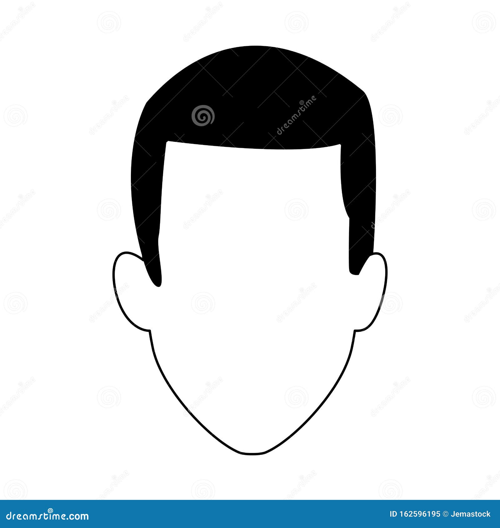 Man face icon, flat design stock vector. Illustration of member - 162596195