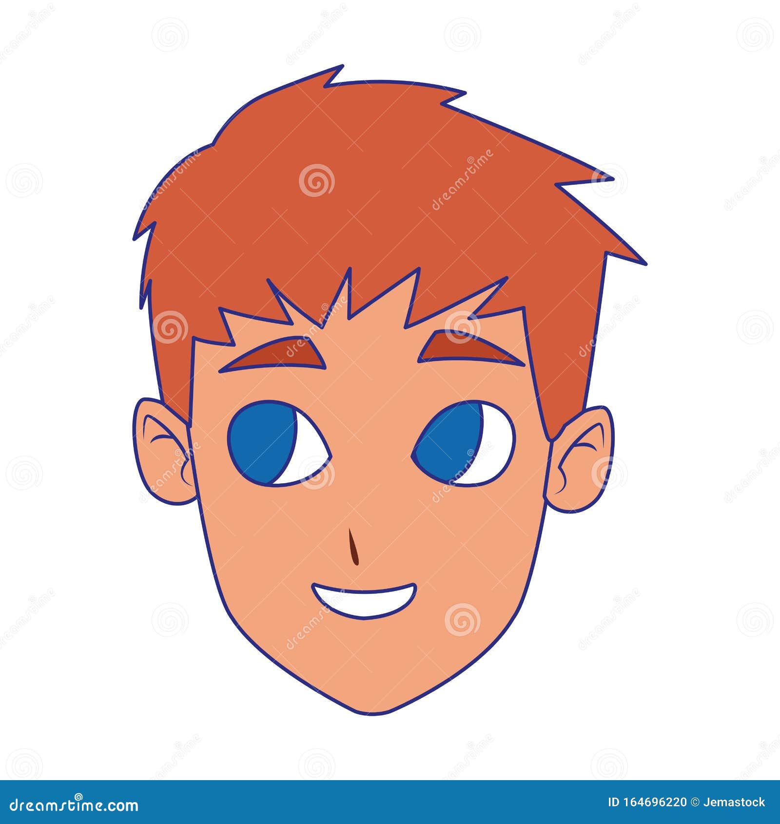 Man face icon, flat design stock vector. Illustration of eyes - 164696220
