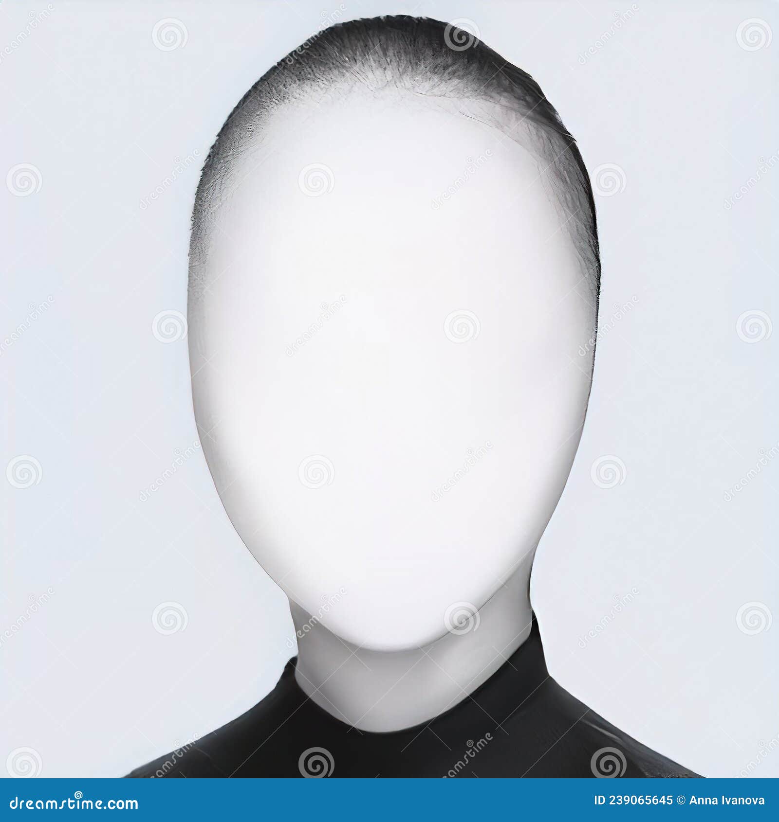 Man without a Face, an Impersonal Man, Mannequin. Anonymous Portrait of ...