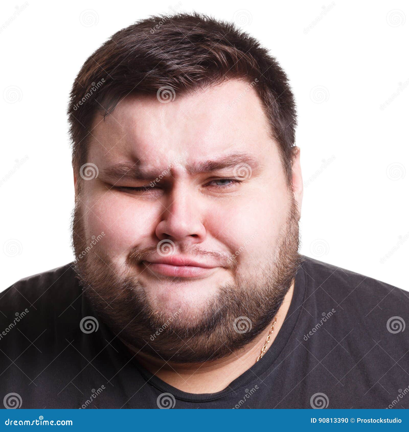 Man Face Isolated, Disgust, Negative Emotion Stock Photo - Image of ...
