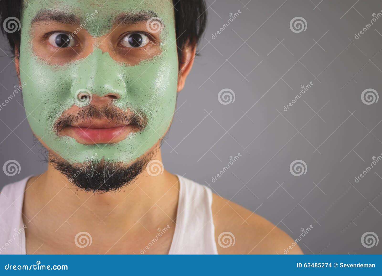 Man with Face Mask Skincare. Stock Photo - Image of care, beauty: 63485274