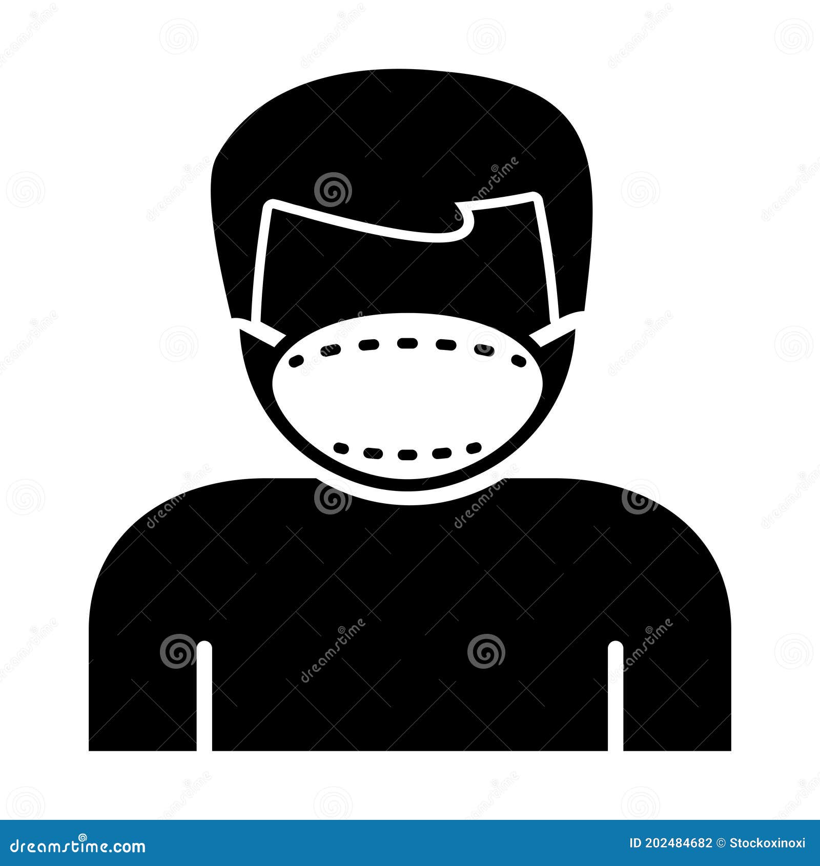 Man with Face Mask for Virus Protection Vector Icon Stock Vector ...