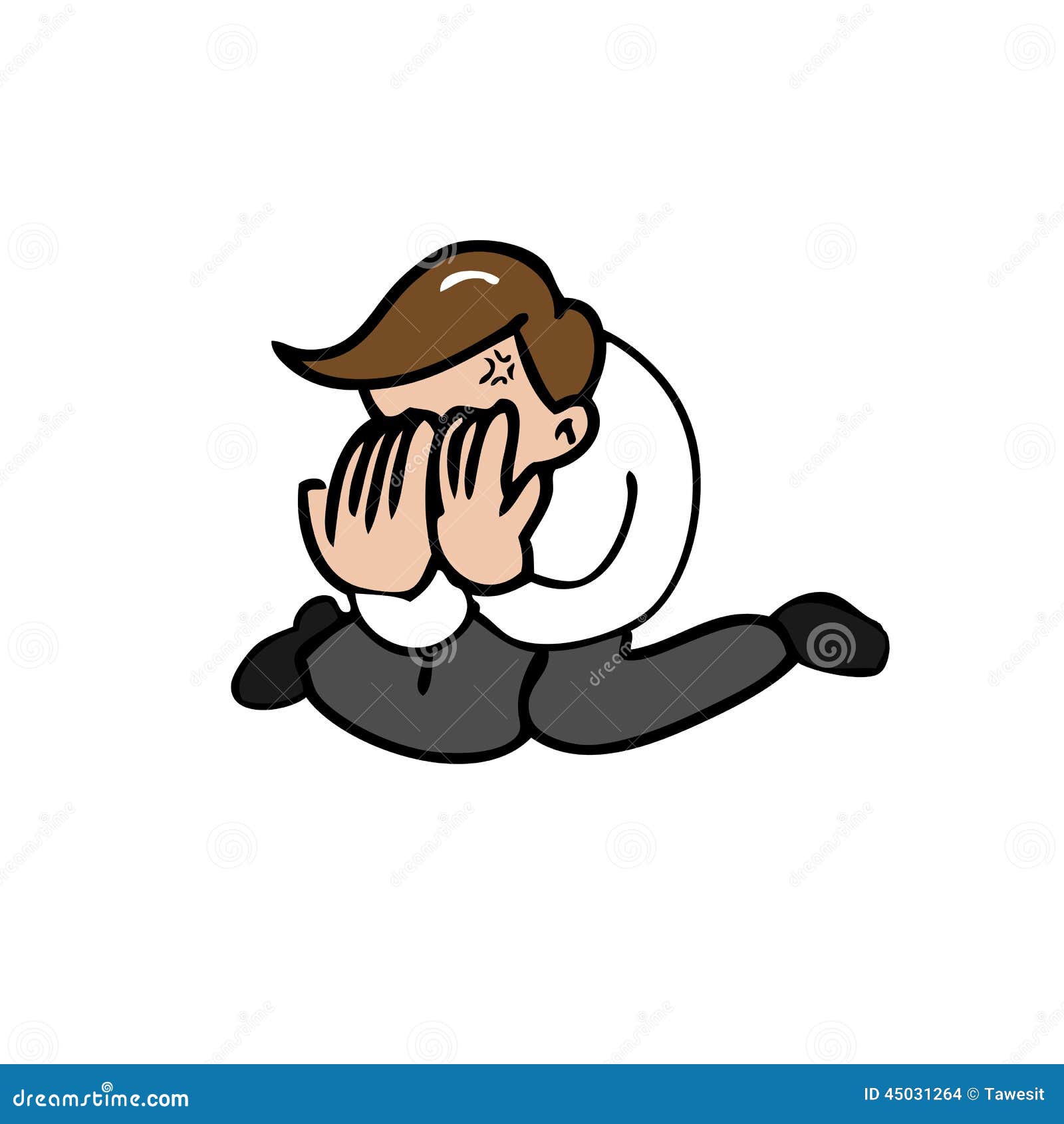 Ashamed Cartoon Face