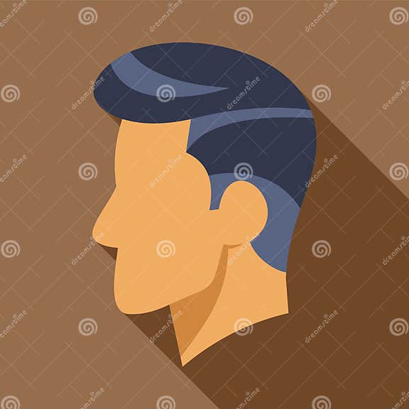 Man Face Profile Looking Right Minimalist Vector Illustration Stock ...
