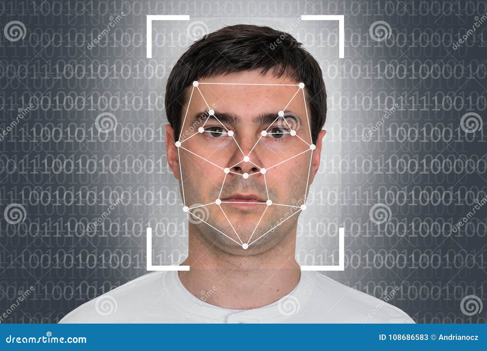 Man Face Recognition - Biometric Verification Stock Image - Image of ... Man Face Recognition - Biometric Verification Stock Image - Image of ...