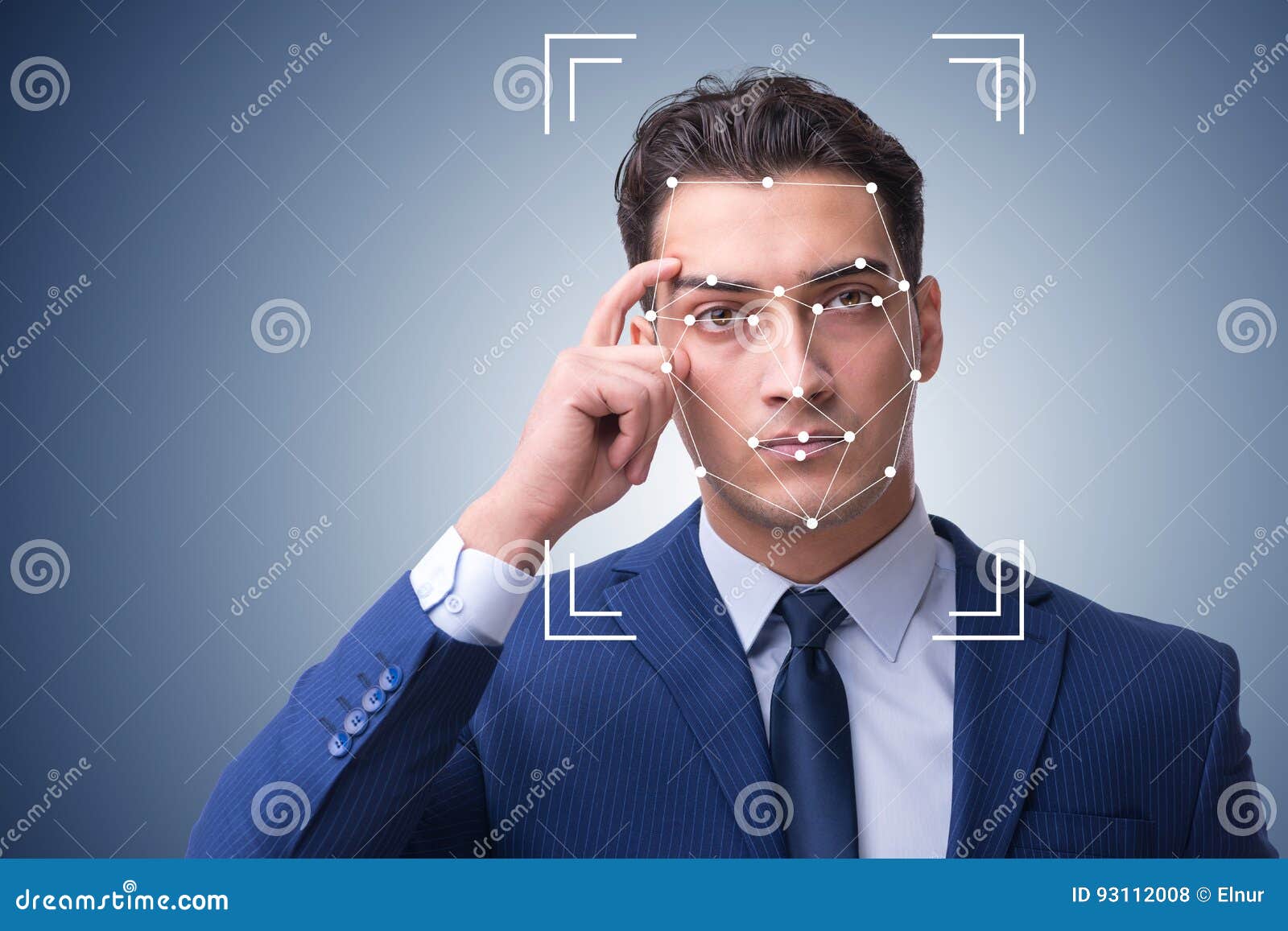 The Man in Face Recognition Concept Stock Photo - Image of line ... The Man in Face Recognition Concept Stock Photo - Image of line ...