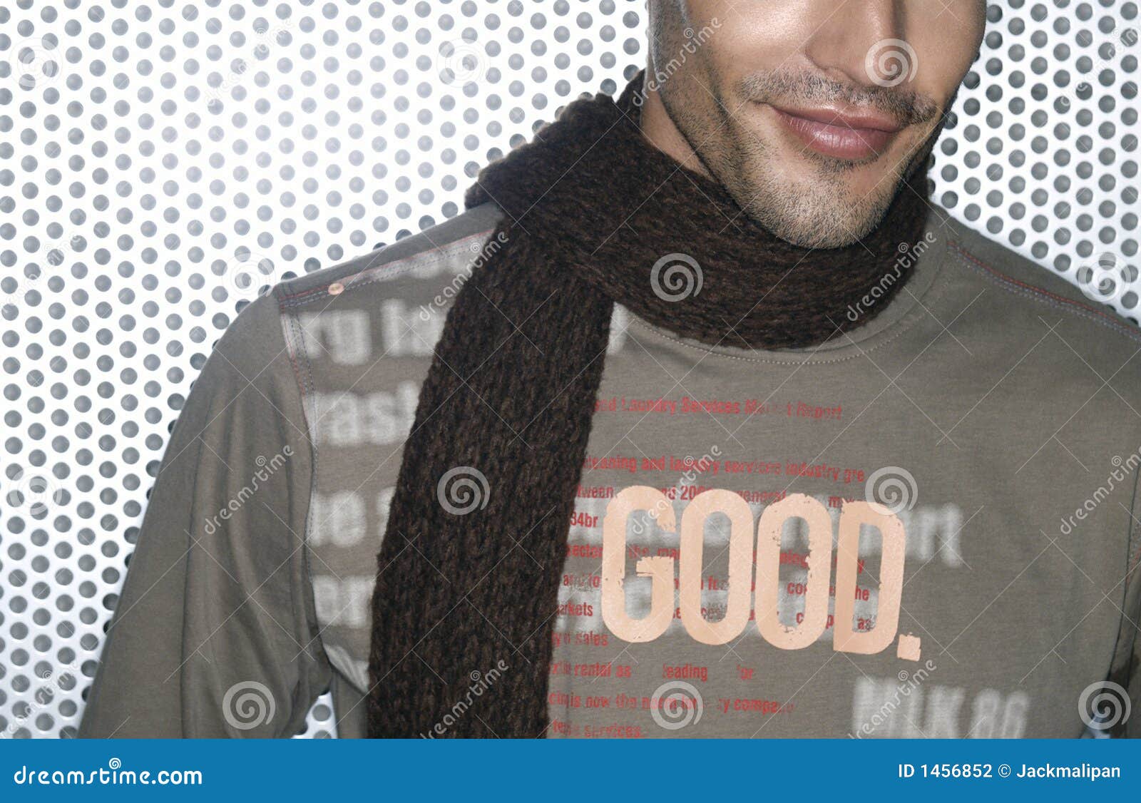 Man face with scarf stock photo. Image of beard, skin - 1456852