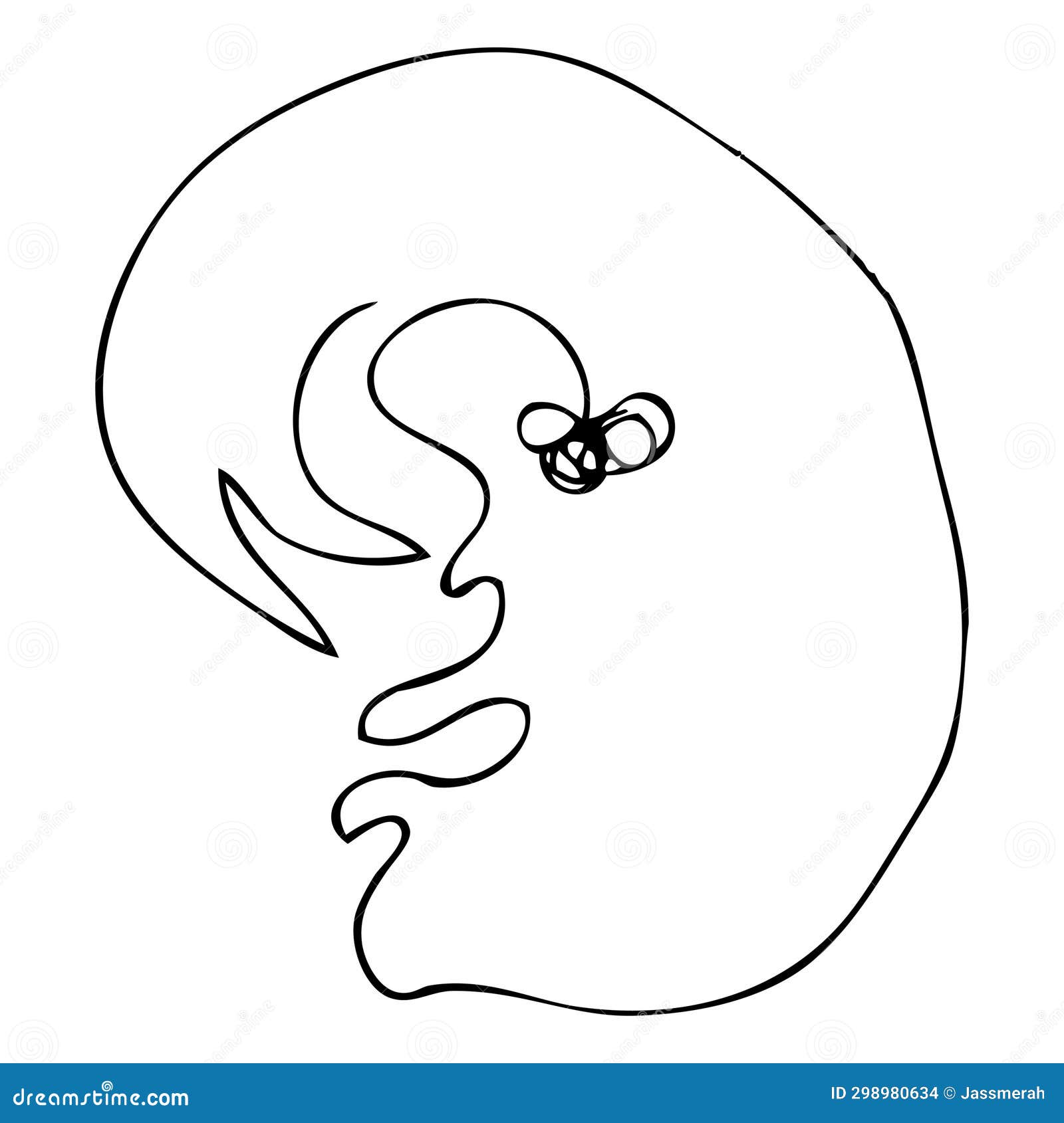 Man Face Simple Vector Sketch Single One Line Art, Continuous ...