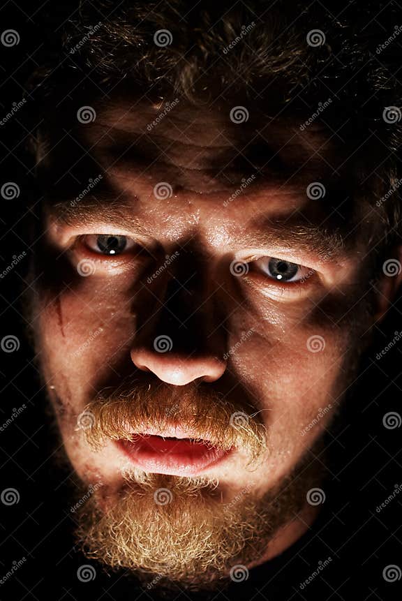 Man face with small sores stock photo. Image of moustache - 7271022