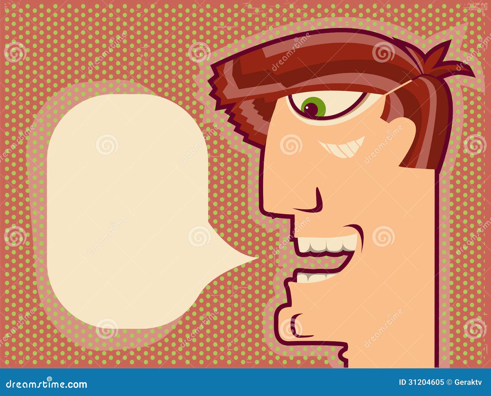 Man Face Speaking.Vector Cartoon Background For De | CartoonDealer.com ...