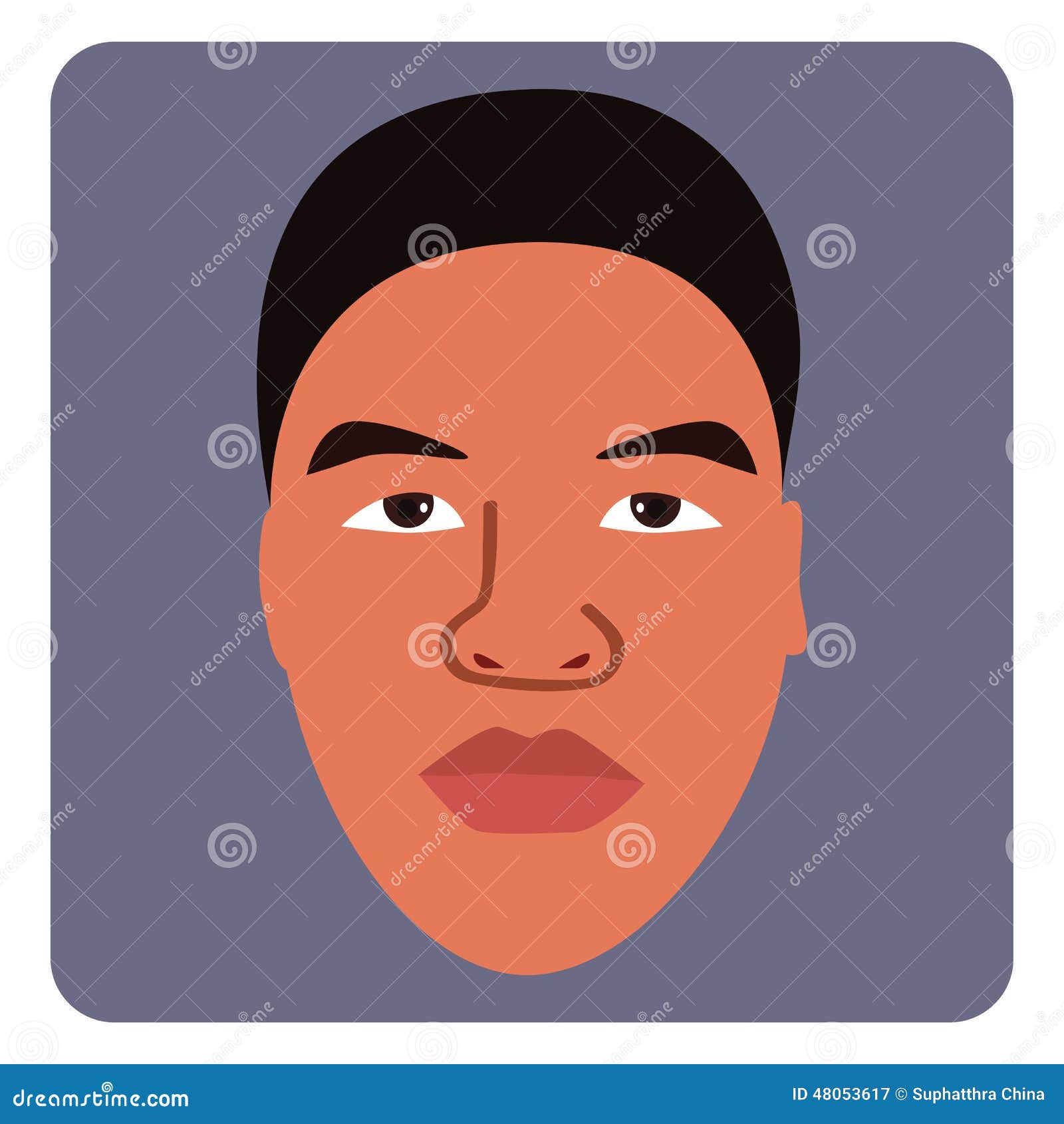 Man Face 4 stock vector. Illustration of face, vector - 48053617