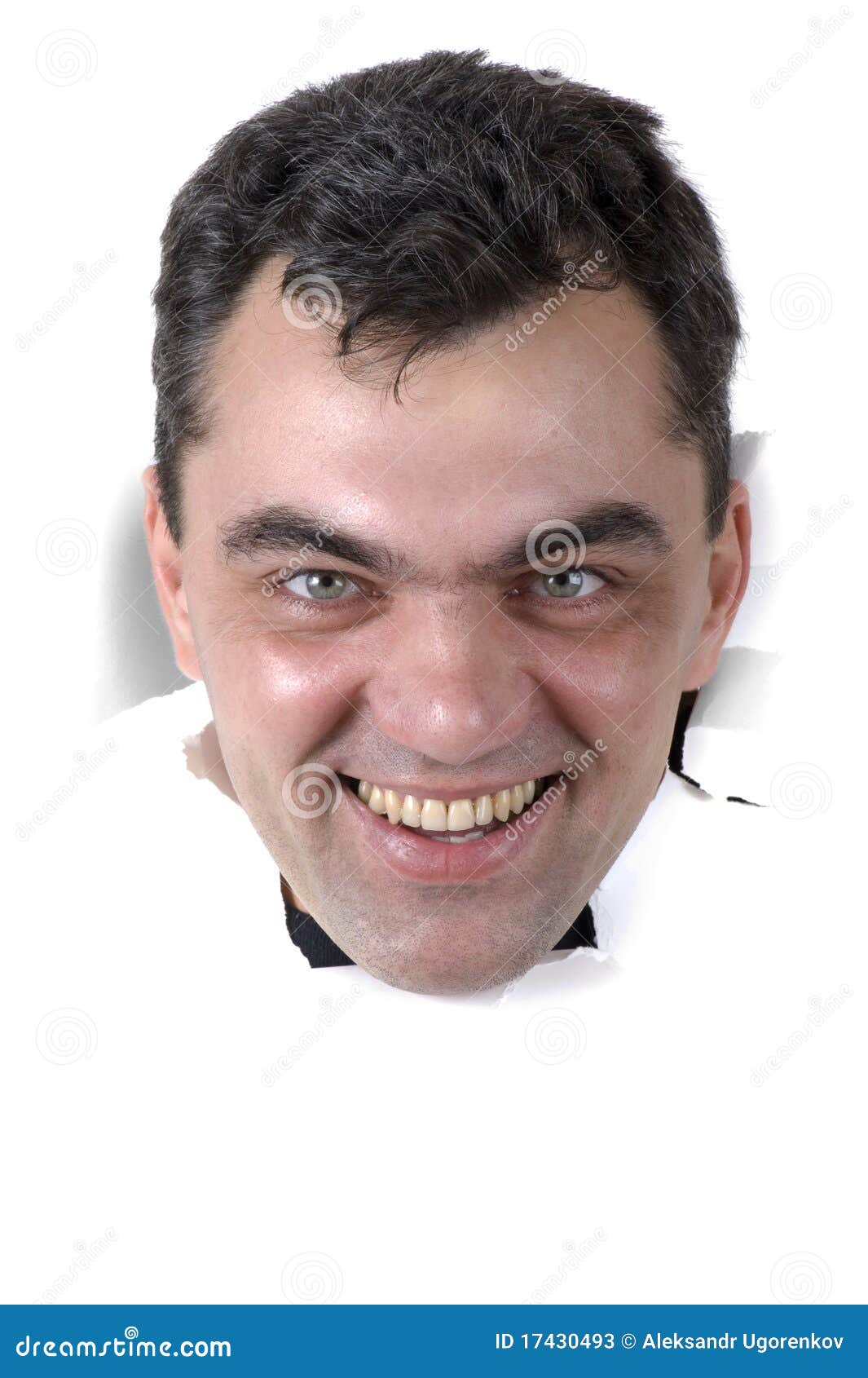 Man face on white stock image. Image of person, looking - 17430493