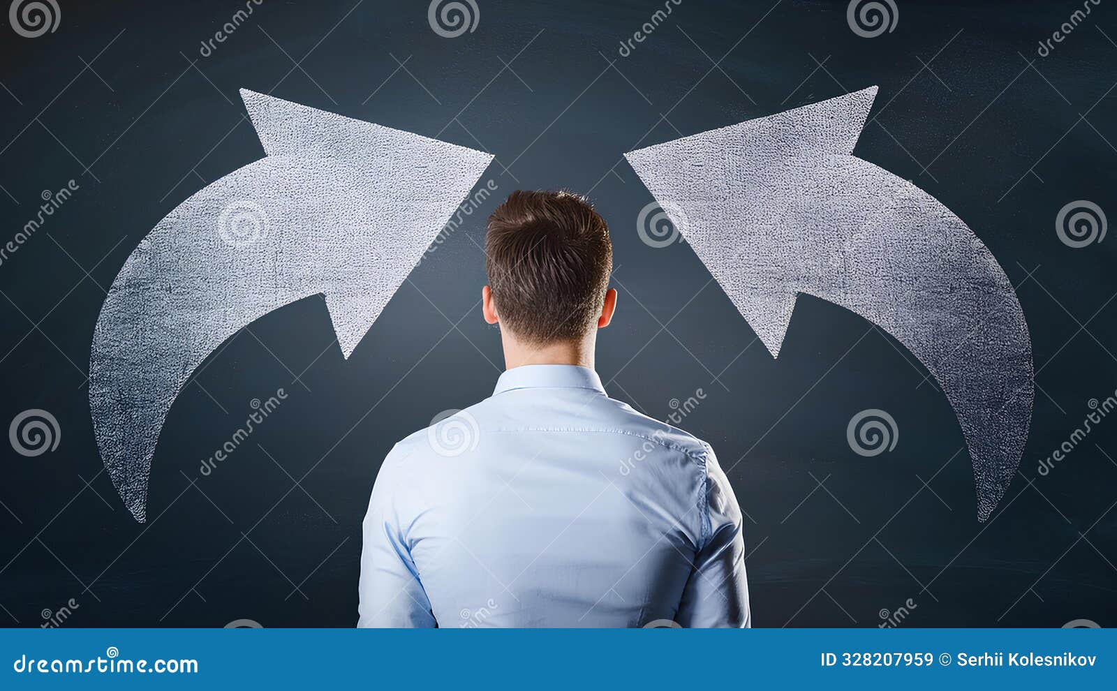 A Man is Faced with a Choice of Which Direction To Choose, a View from ...