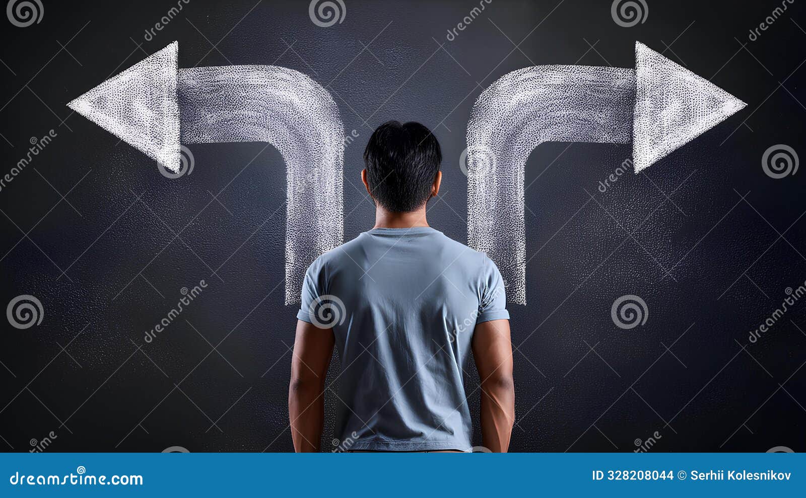 A Man is Faced with a Choice of Which Direction To Choose, a View from ...