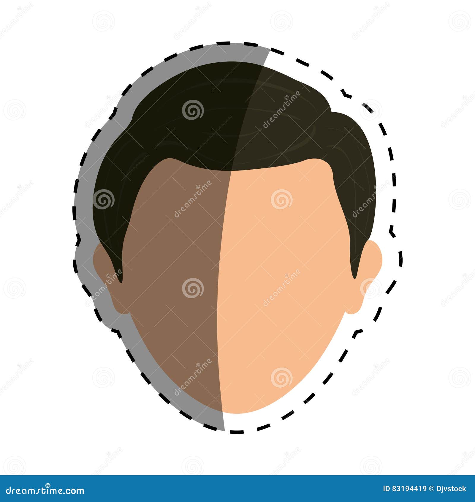 Man faceless head stock illustration. Illustration of personal - 83194419